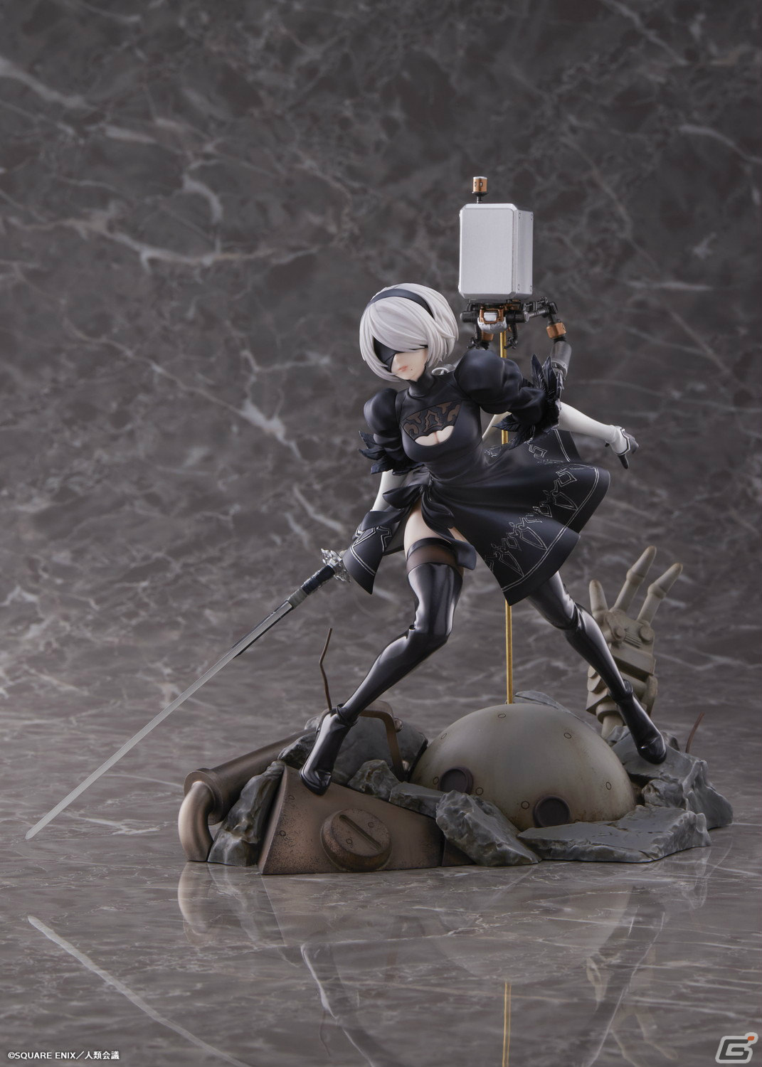 TVアニメ「NieR:Automata Ver1.1a」より2Bが1/7スケールフィギュアで登場！マスク無しver.の顔パーツも付属 | Gamer