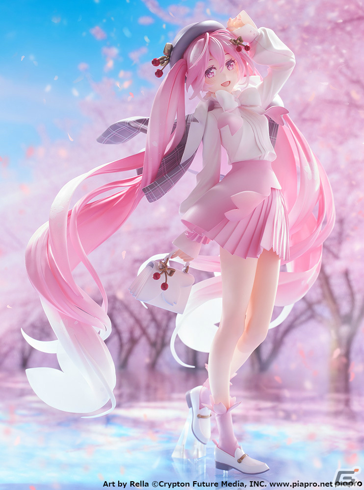 イラストレーター・Rella氏による“桜ミク”が1/6スケールフィギュアとなって登場！お出かけスタイルの衣服にも注目 | Gamer