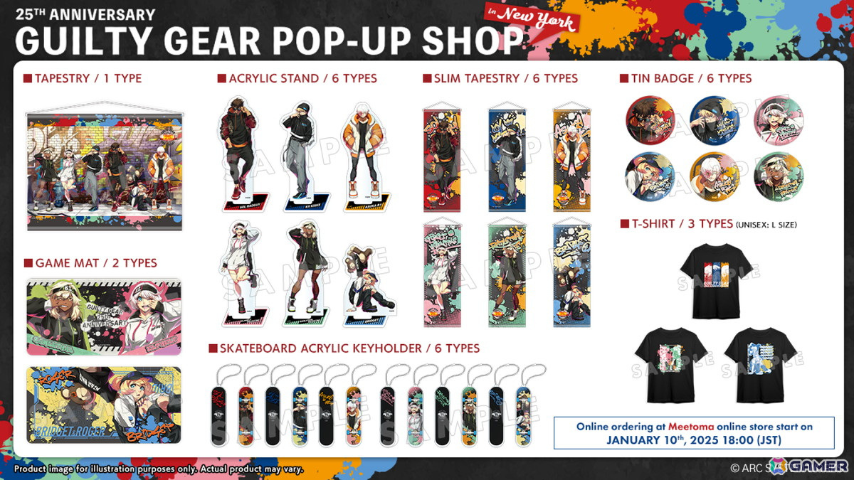 「GUILTY GEAR」25周年POP UP SHOPがニューヨークでも開催！期間終了後に全世界対応の通販が実施 | Gamer