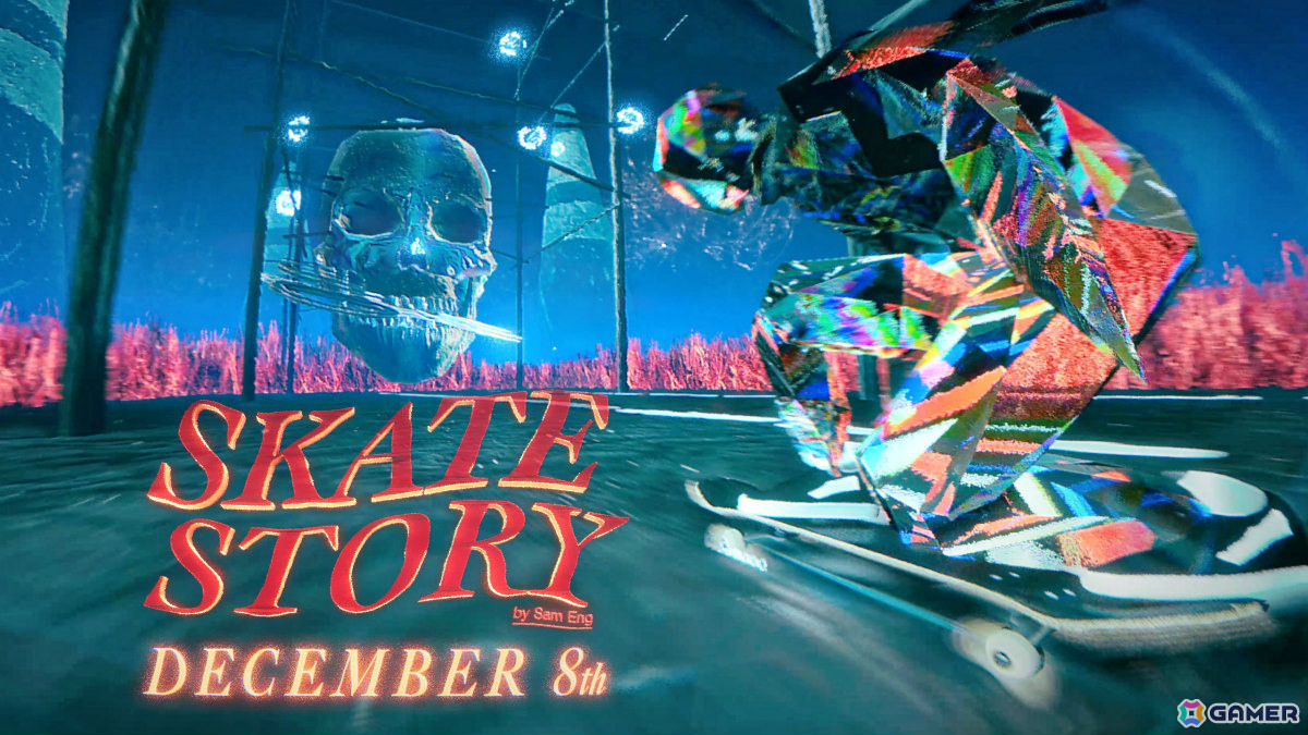 火花と煙をまき散らしながら地下世界を駆け抜けるスケボーゲーム「Skate Story」が12月8日にリリース！ | Gamer