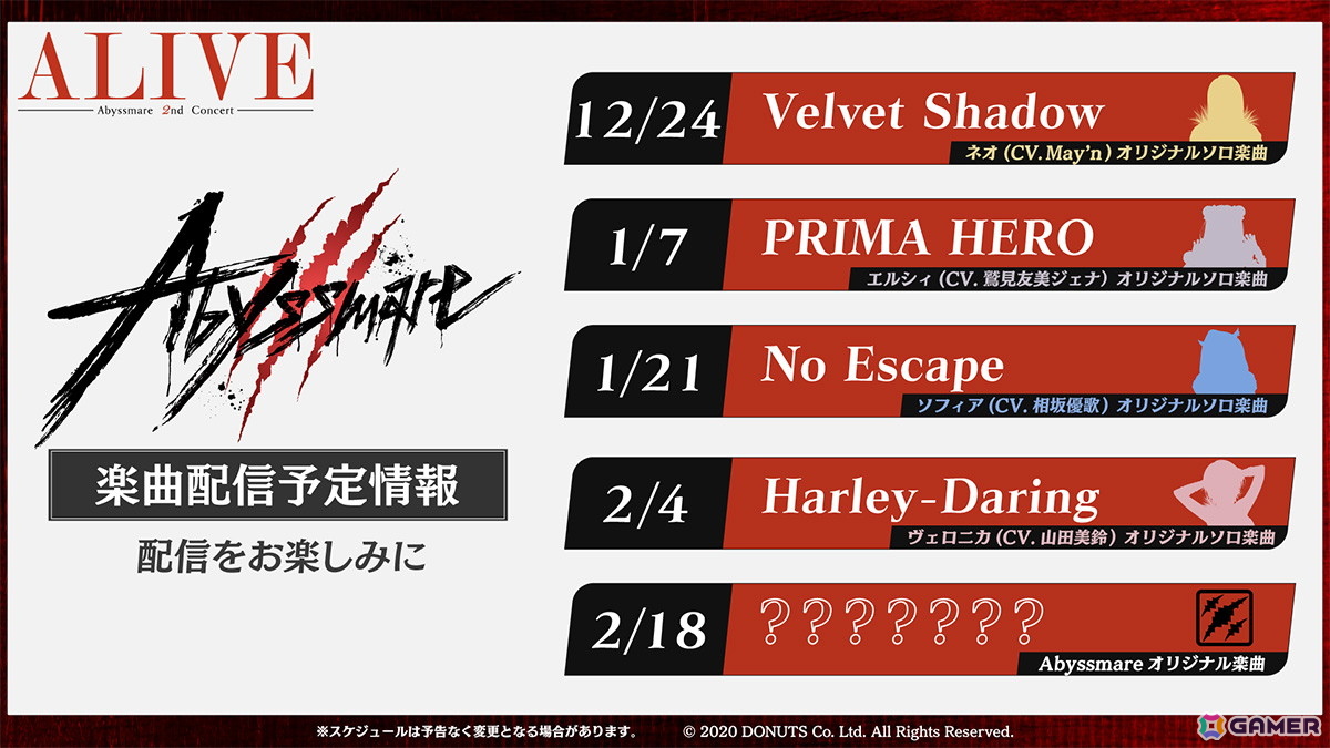 「D4DJ」Abyssmare 2ndコンサートのキービジュアルが公開！新曲＆メンバーのソロ楽曲が12月24日より順次配信 | Gamer